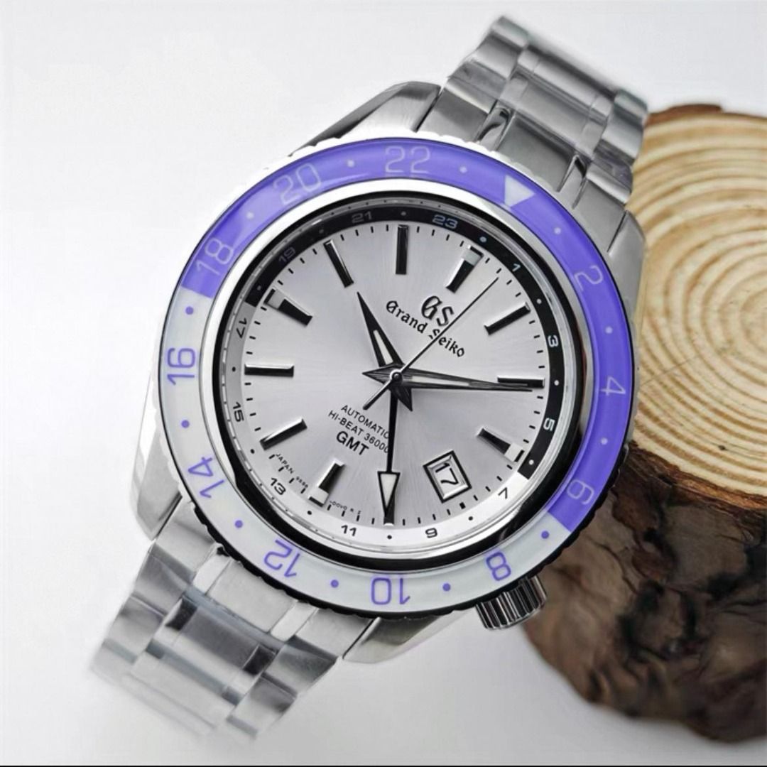 Custom GS Grand Seiko GMT Purple and White 44mm, Men's Fashion, Watches ...