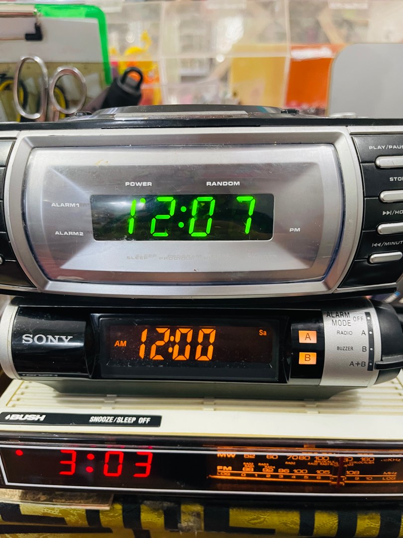 Digital Clock with FM/AM As Is Bush, Sony, Furniture & Home Living ...