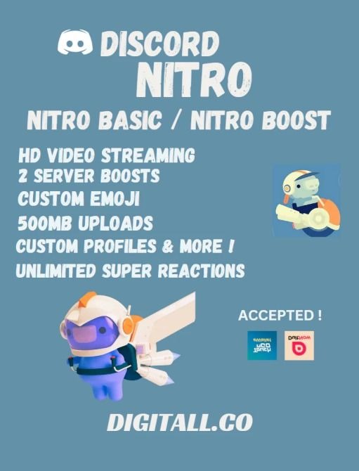 Discord Nitro Gift 1 Month, Video Gaming, Video Games, Others on Carousell