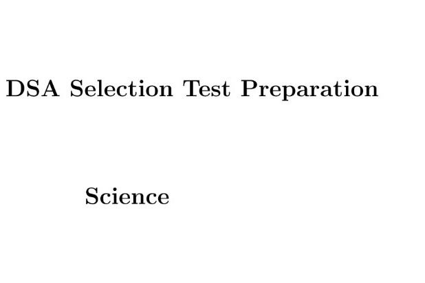 DSA Science selection test preparation, Hobbies & Toys, Books ...