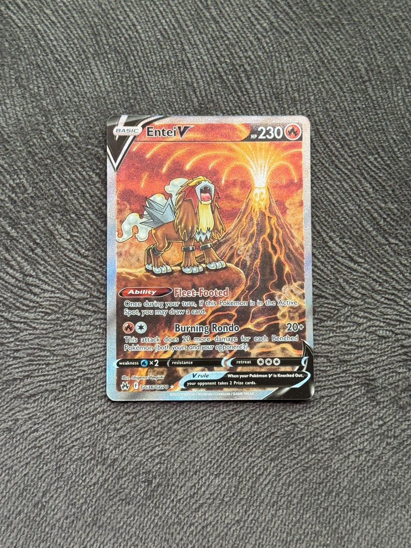 Entei V #GG36 Crown Zenith, Hobbies & Toys, Toys & Games on Carousell