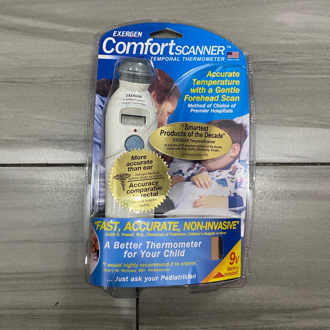 Exergen Comfort Scanner Temporal Thermometer for Children, Health ...