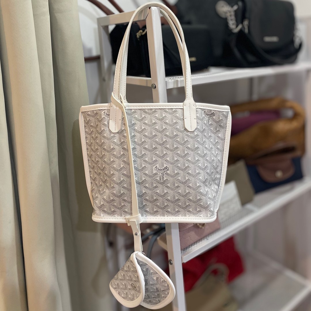 Goyard - Mini Anjou in white, Luxury, Bags & Wallets on Carousell