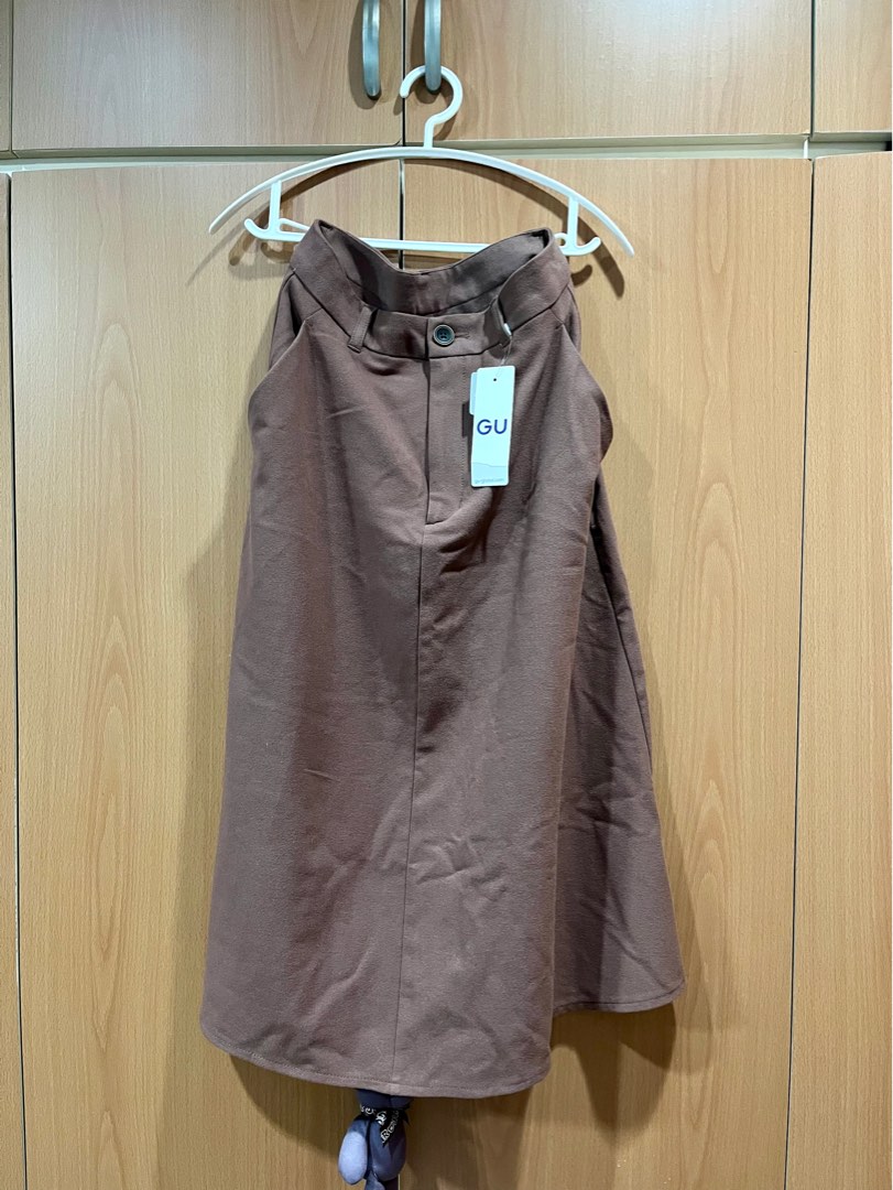 GU Brown Long Skirt, Women's Fashion, Bottoms, Skirts on Carousell