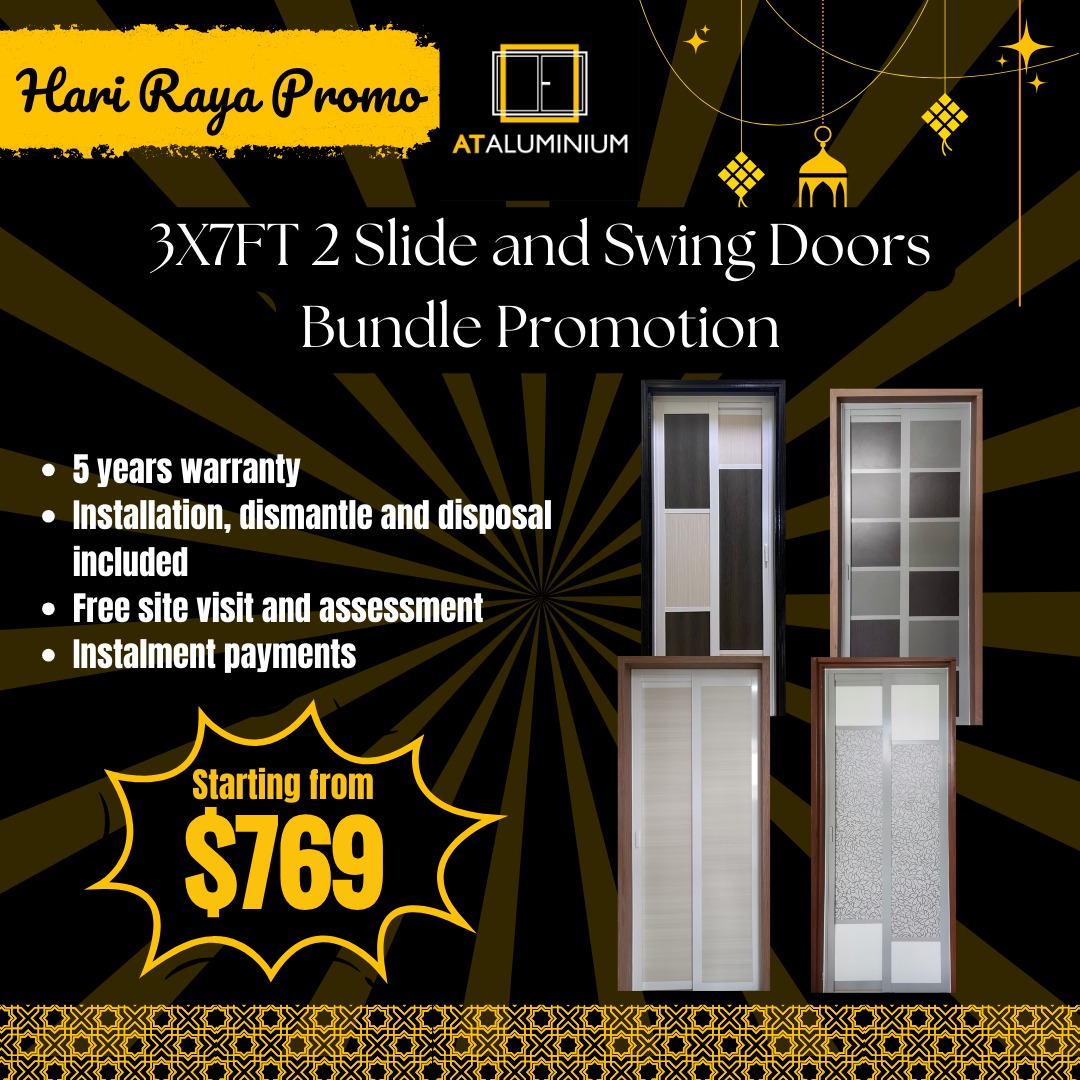 [HARI RAYA PROMOTION] 3x7ft 2 Slide and Swing Doors Bundle Promotion ...