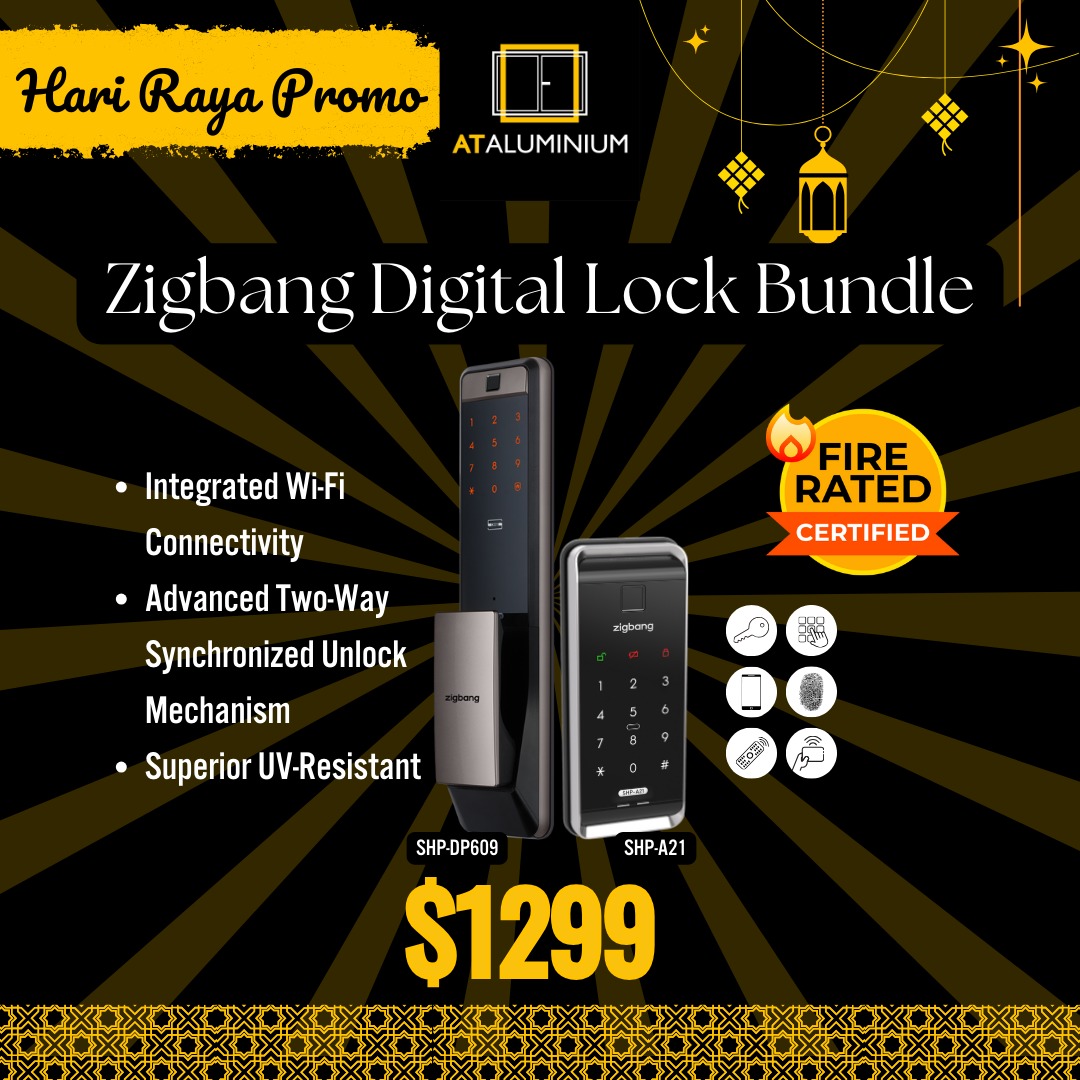 [HARI RAYA PROMOTION] Zigbang Door SHP-DP609 + Gate SHP-A21 Digital ...
