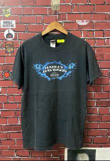 Harley Davidson Wording 1991 Vintage, Men's Fashion, Tops & Sets ...