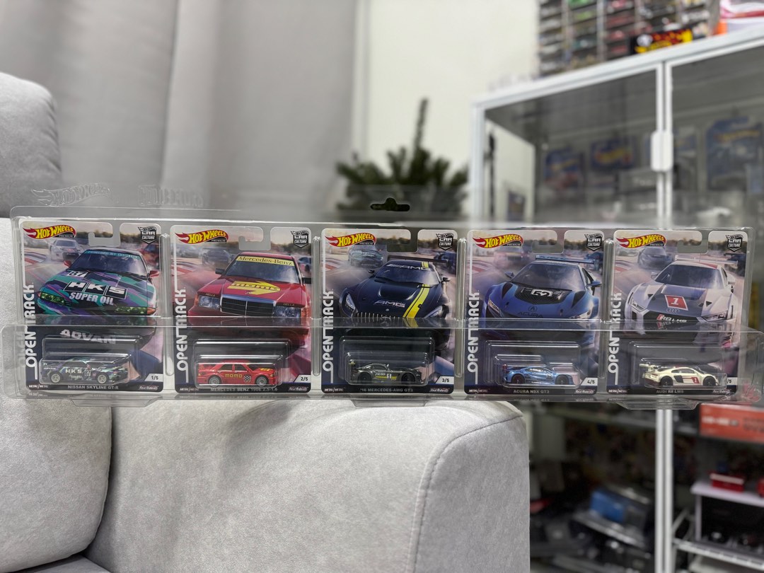 Hot Wheels Open Track 2019 set H R32 / 190E / AMG GT3 / NSX / R8 ...