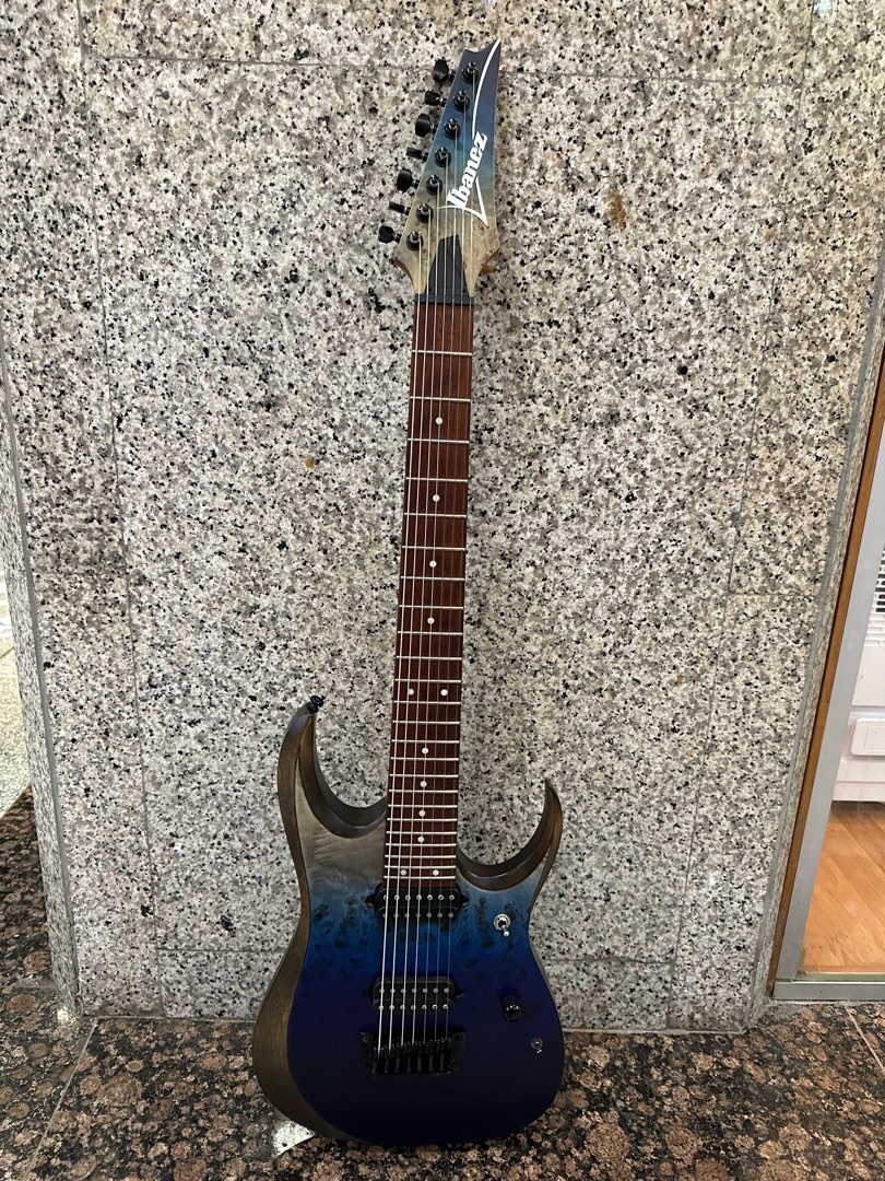 Ibanez RGD7521PB-DSF 7-String Electric Guitar, Deep Seafloor Fade Flat ...