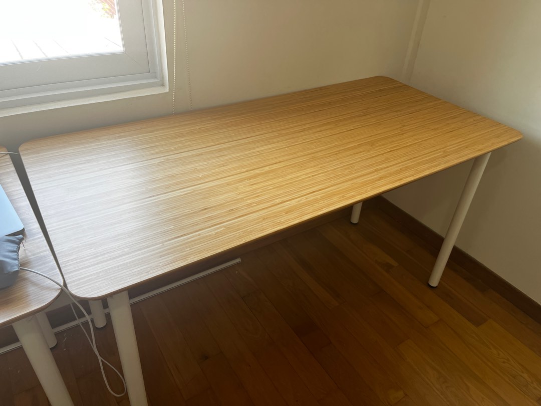 IKEA ANFALLARE Bamboo Study Desk, Furniture & Home Living, Furniture ...
