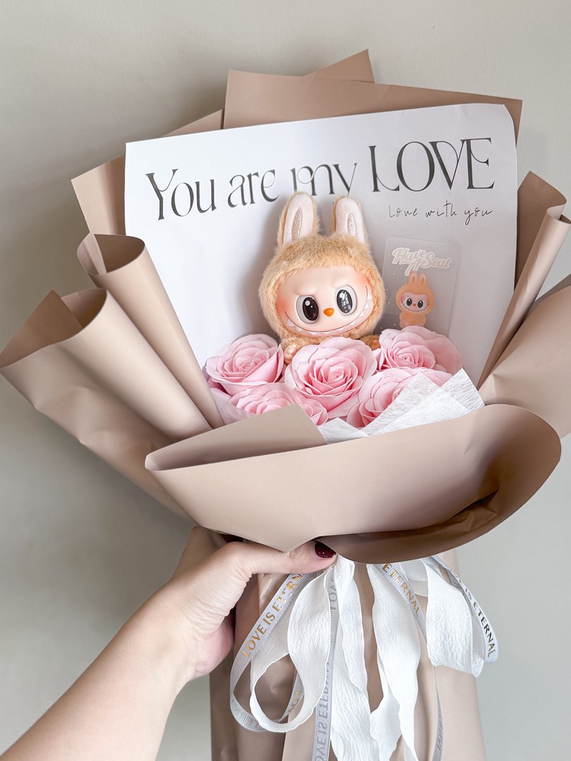 Labubu valentine day bouquet, Hobbies & Toys, Stationery & Craft ...