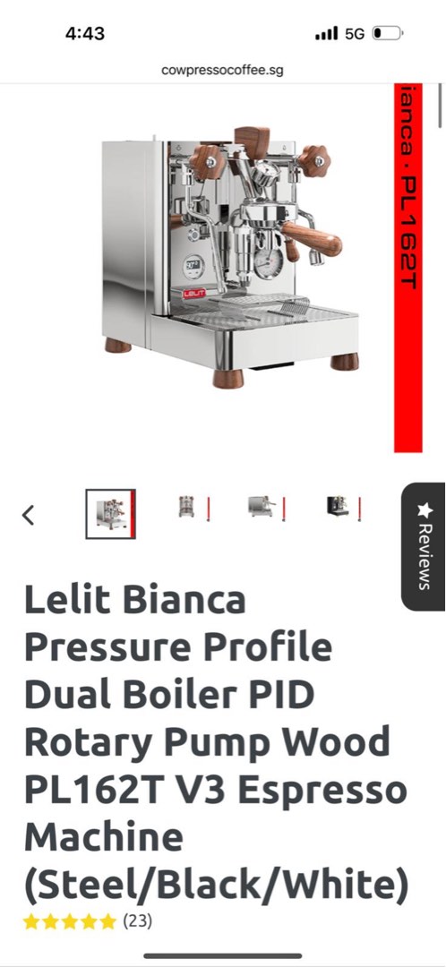 Lelit Bianca V3, TV & Home Appliances, Kitchen Appliances, Coffee ...