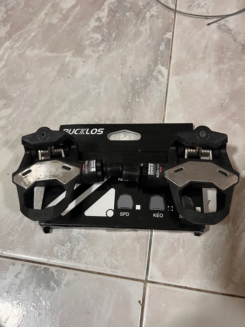 Look Keo Max Pedals with flat adapter, Sports Equipment, Bicycles ...