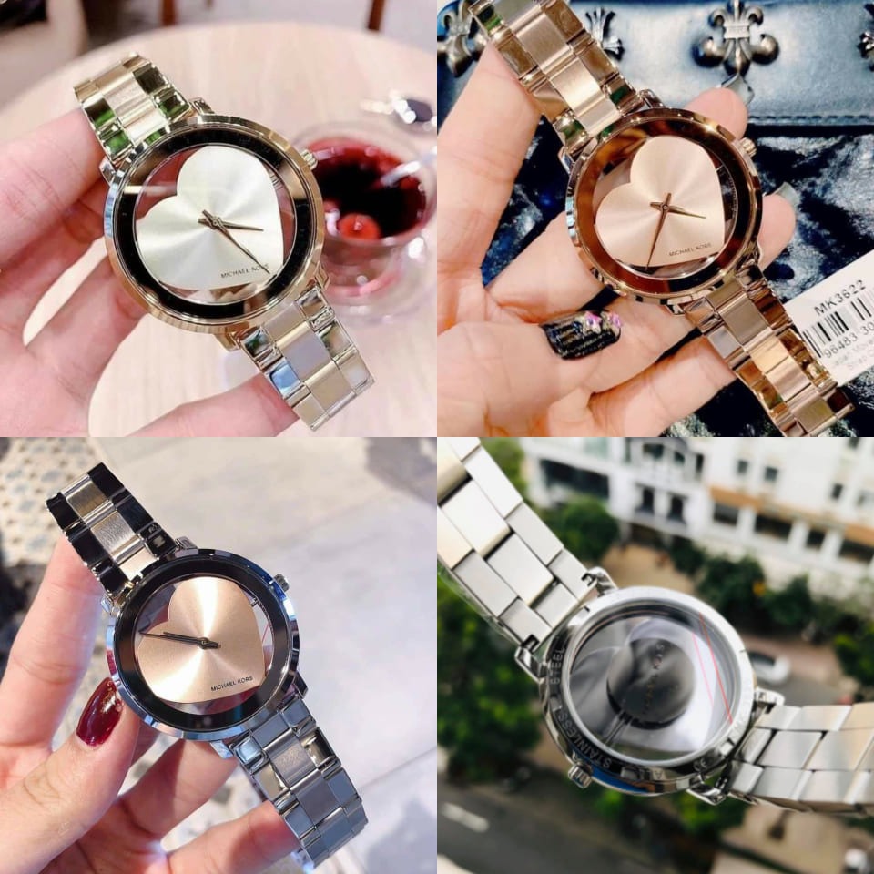 Michael Kors Women's Watch - Jaryn with Heart Dial Three-Hand Fixed ...