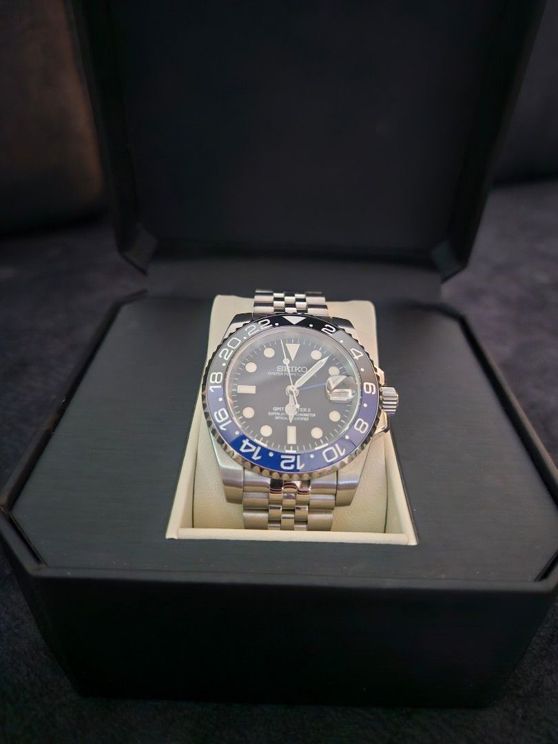 [MOD] SEIKO GMT MASTER BATMAN, Luxury, Watches on Carousell
