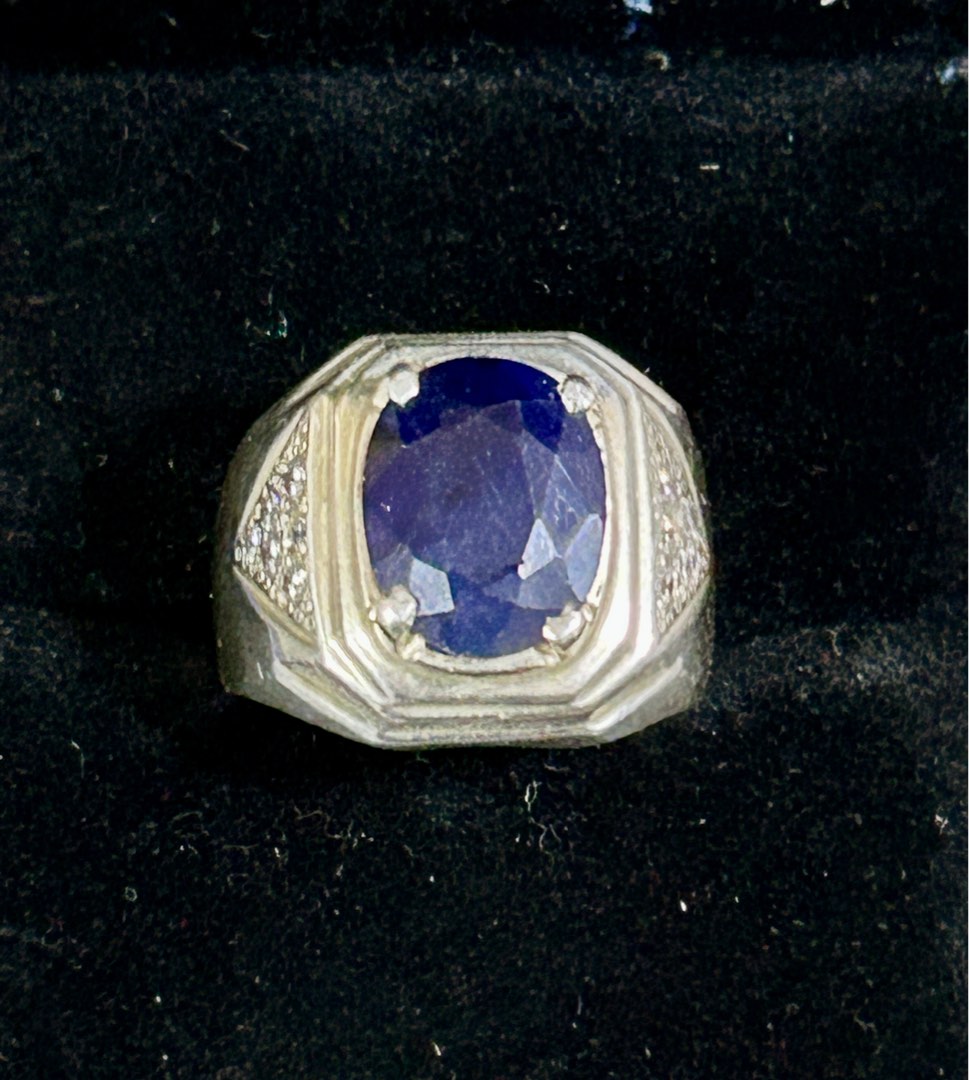 Natural Sri Lankan Blue Sapphire (Nilam Biru Sri Lanka Asli), Women's ...
