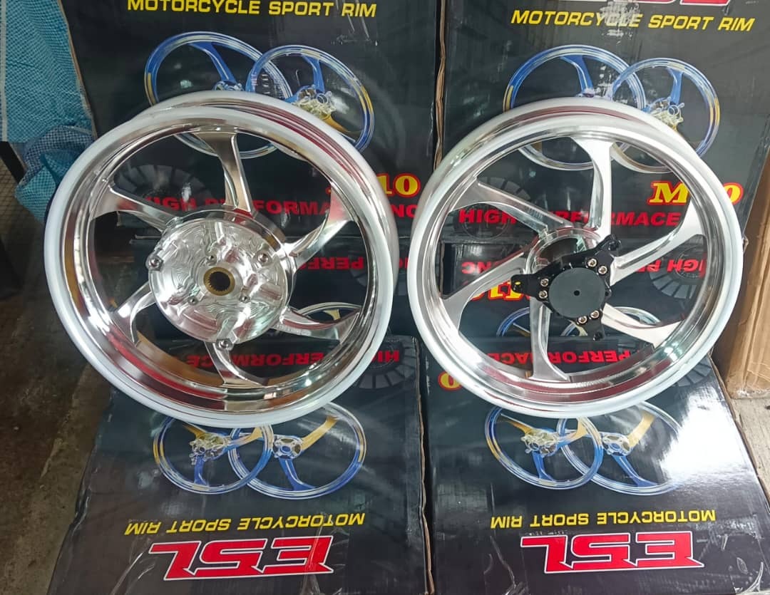 NMAX V2 Turbo 14 Inch Chrome Rims, Motorcycles, Motorcycle Accessories ...