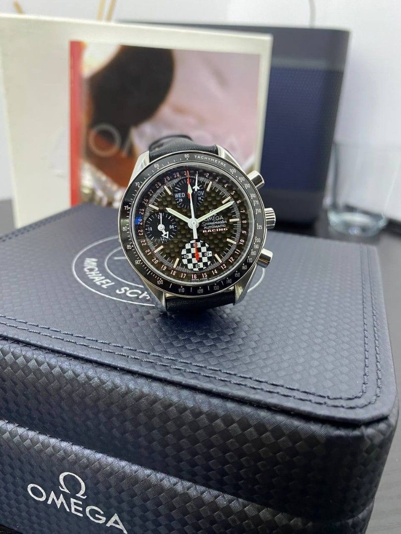 Omega Speedmaster Racing Day Date Black Dial, Luxury, Watches on Carousell