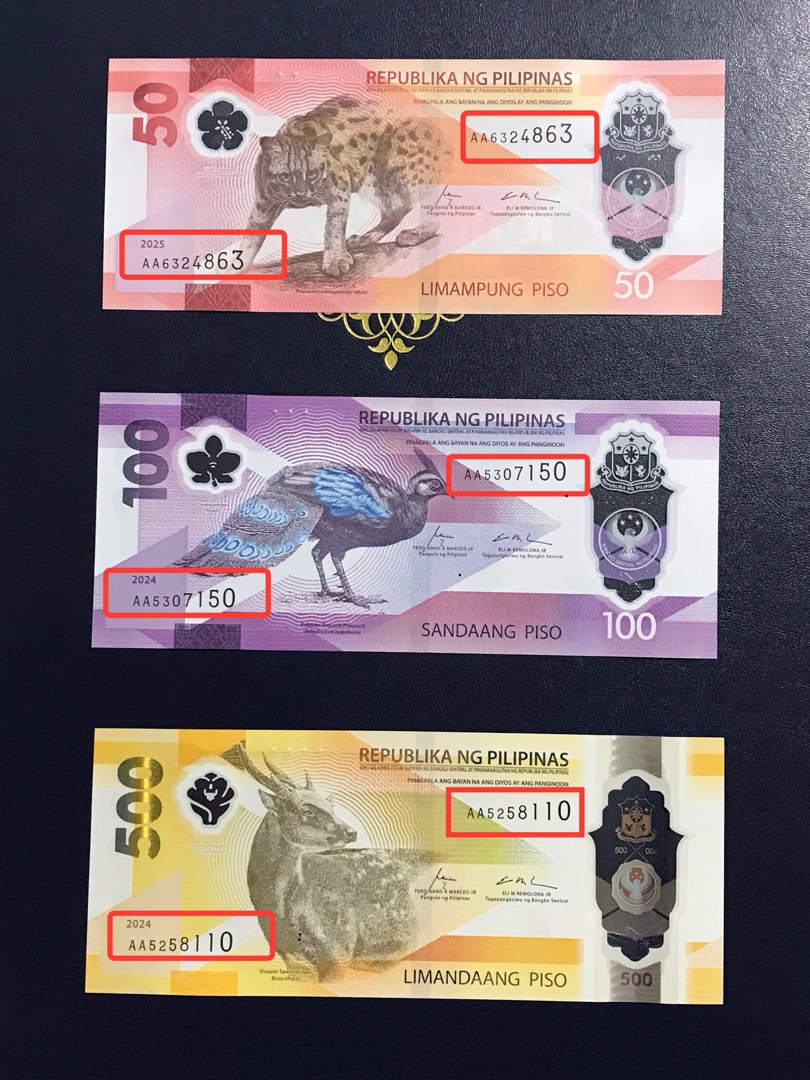Philippines New Polymer Currency First Released AA-Prefix, Hobbies ...