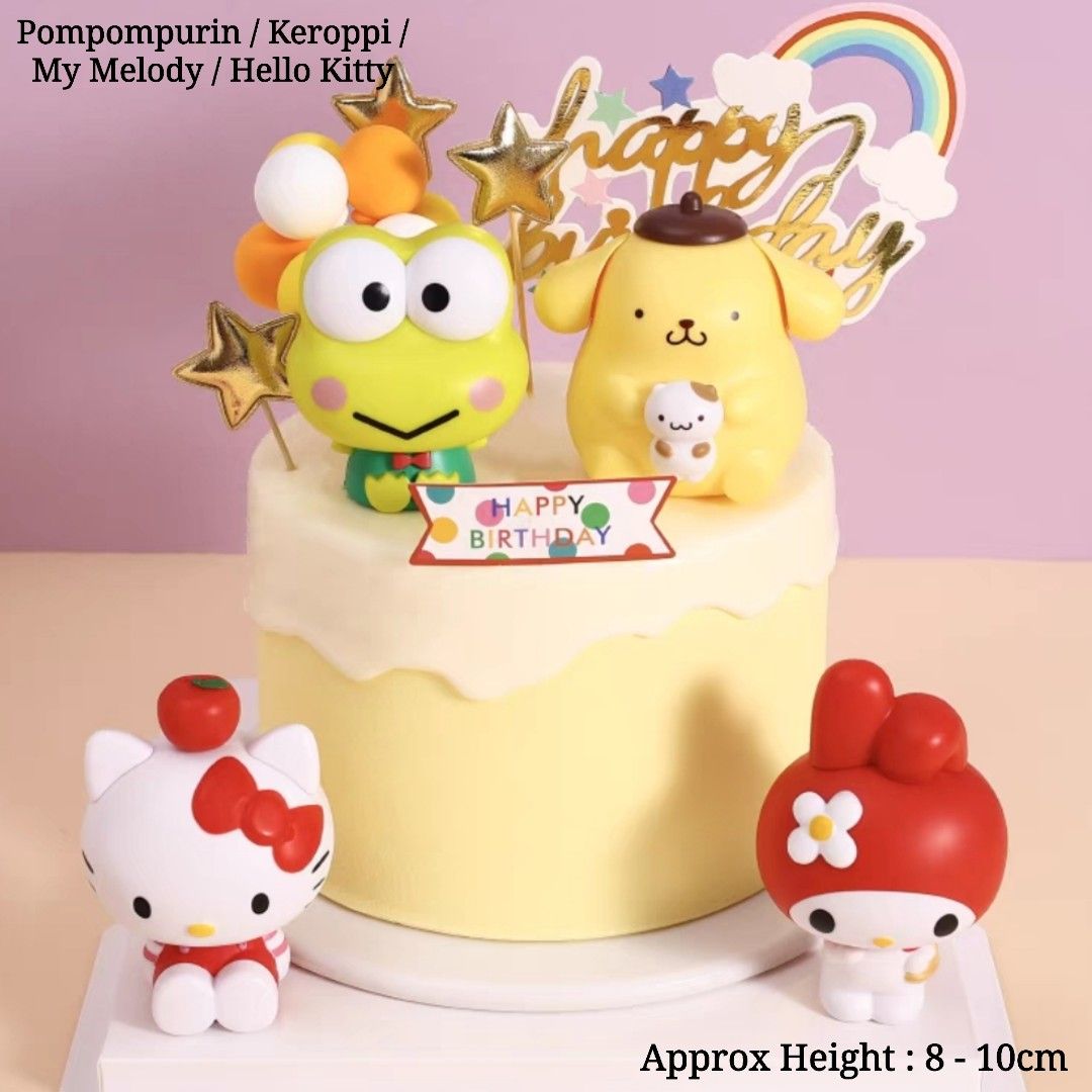 Pompompurin / Keroppi / My Melody / Hello Kitty Figurines Cake Topper ...