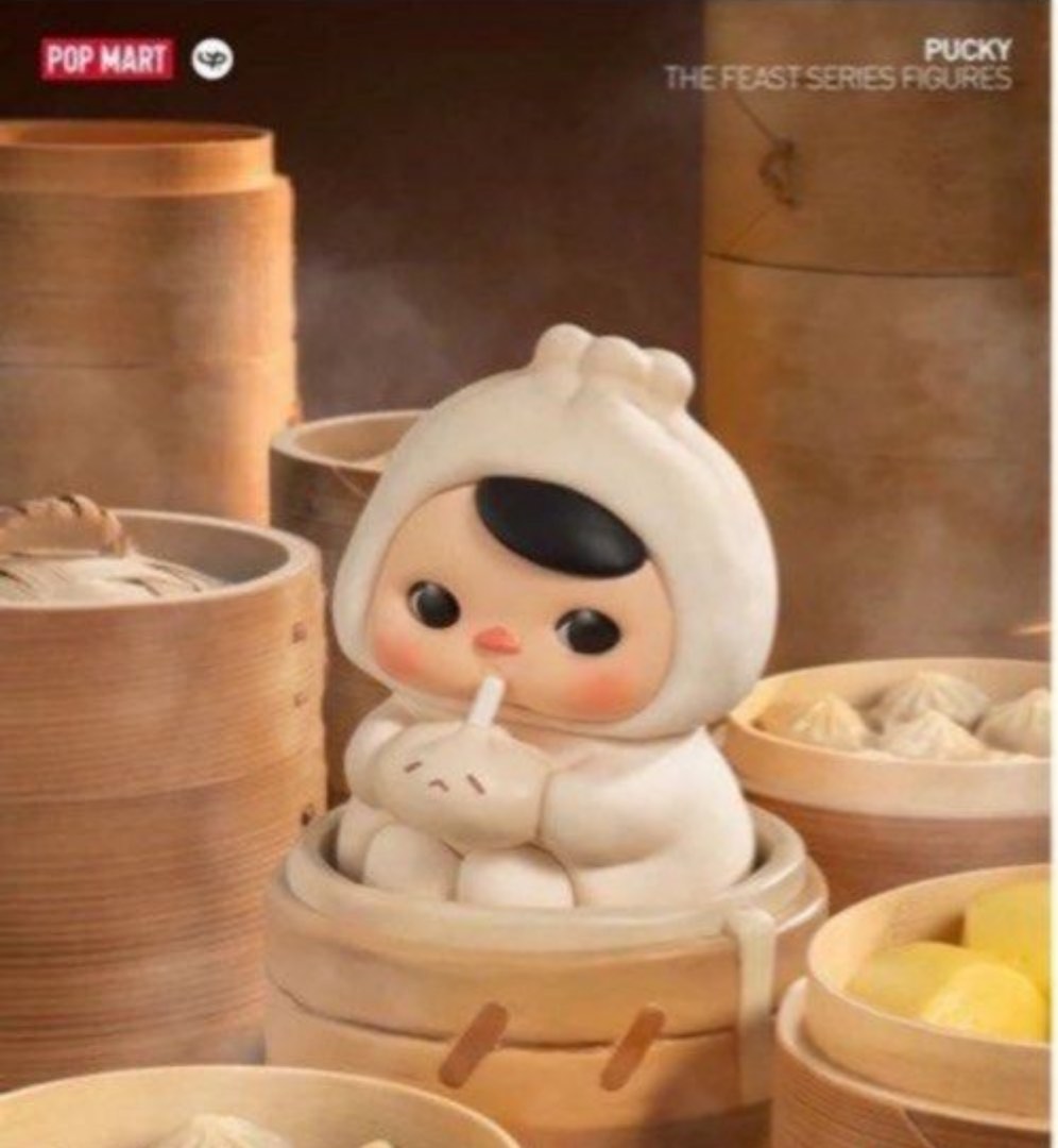 POPMART pucky the feast - steamed bun, Hobbies & Toys, Toys & Games on ...