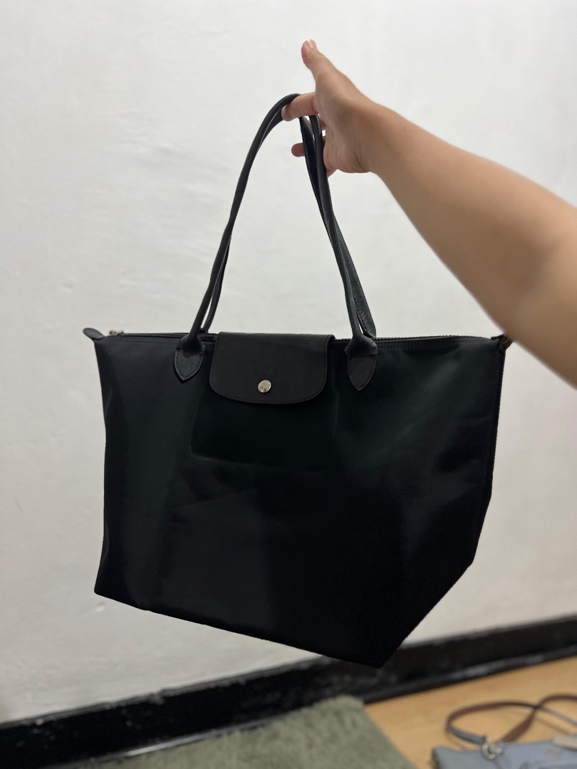 PRELOVED Longchamp le pliage tote bag large ORI, Barang Mewah, Tas ...
