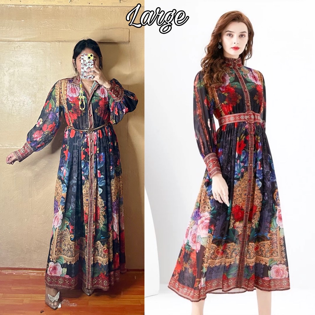 Printed maxi dress, Women's Fashion, Dresses & Sets, Dresses on Carousell