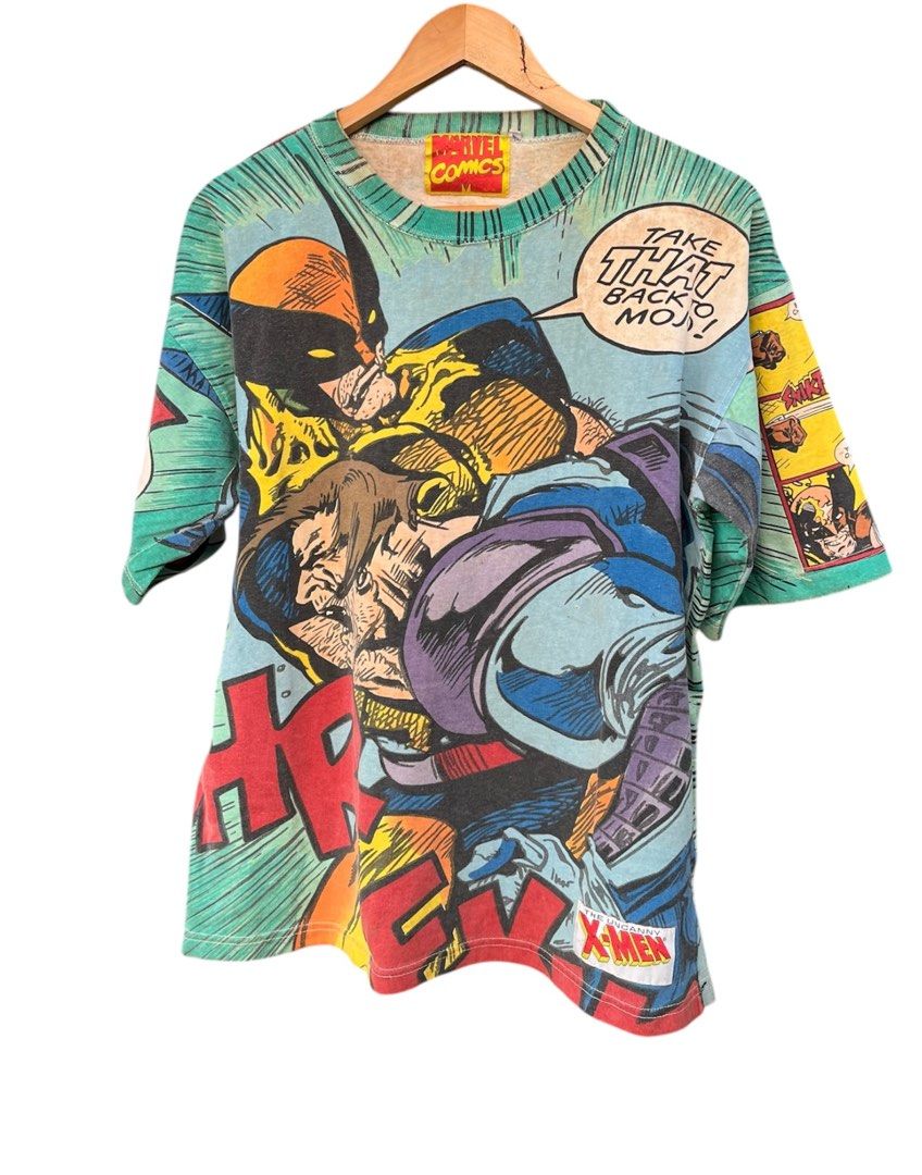 RARE Vintage AOP Wolverine X-Men, Men's Fashion, Tops & Sets, Tshirts ...
