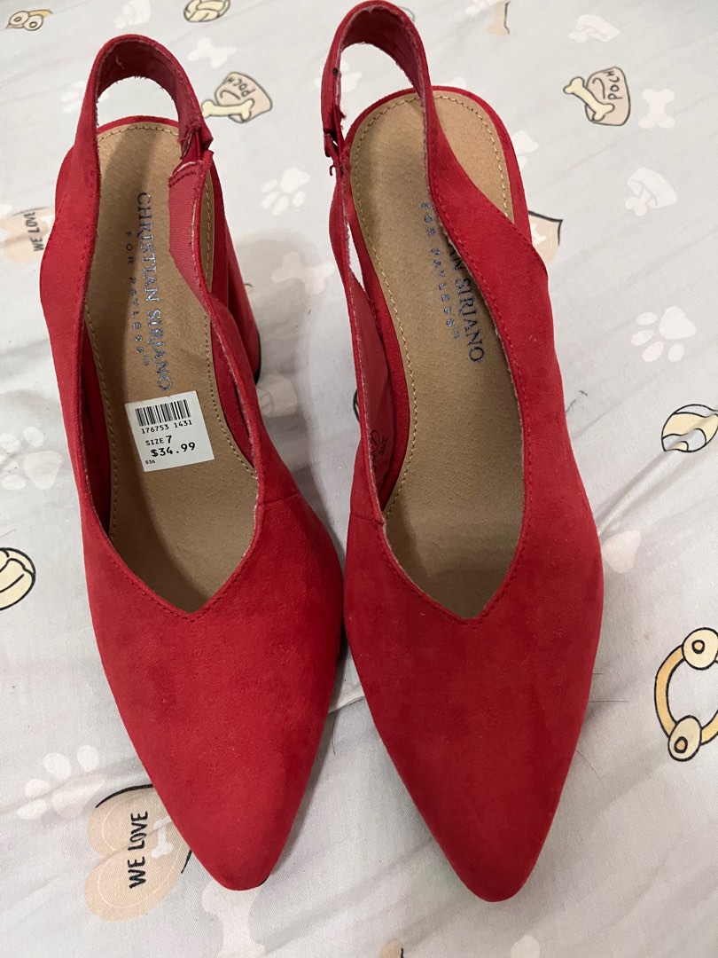 Red formal shoes, Women's Fashion, Footwear, Heels on Carousell