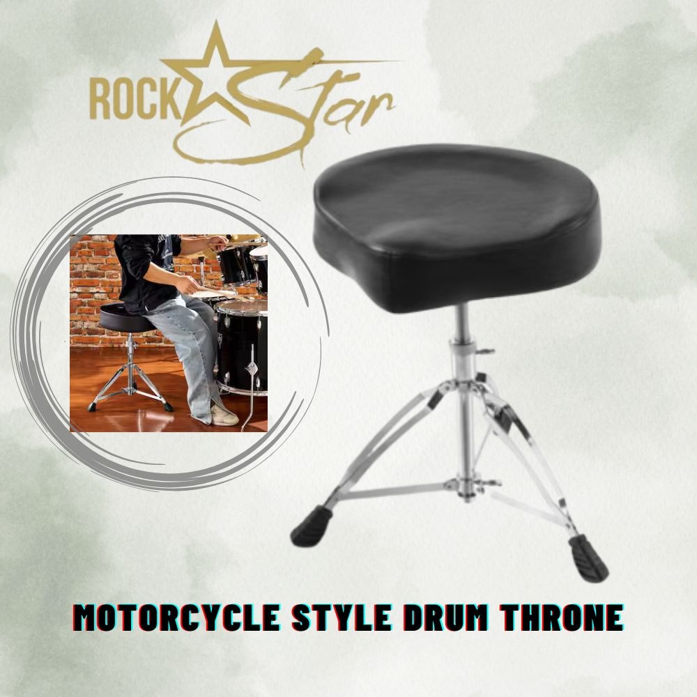 RockStar Motorcycle style drum throne Heavy Duty Saddle Top Drum Stool ...