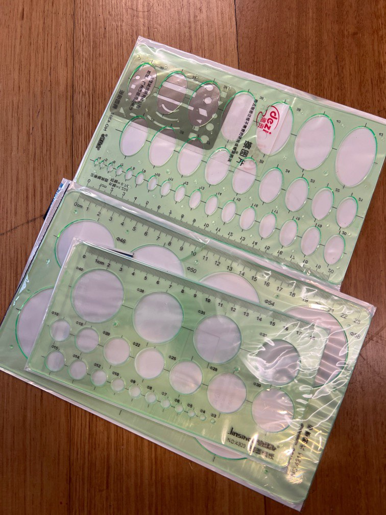 Scale rule - circle and oval, Hobbies & Toys, Stationery & Craft ...