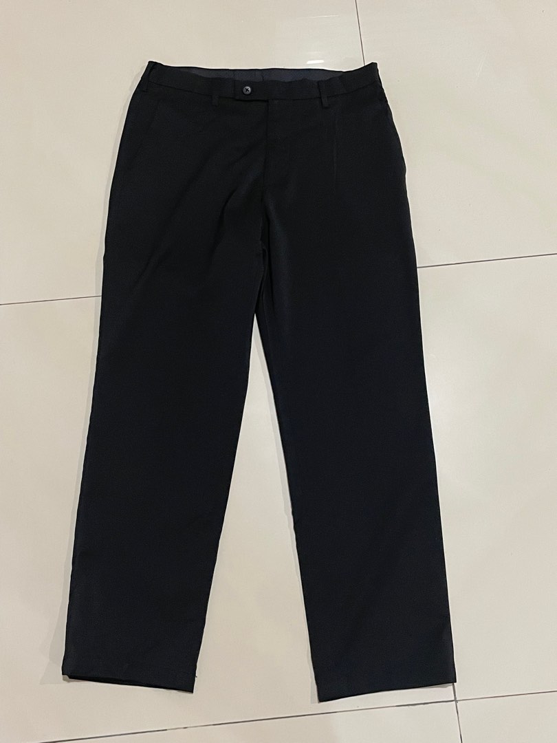 Slacks uniqlo black, Men's Fashion, Bottoms, Trousers on Carousell