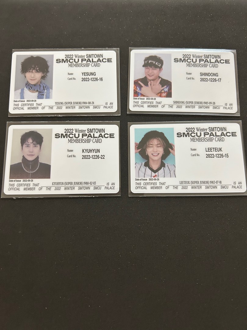 SMCU PLACE MEMBERHSIP CARD - Super Junior, Hobbies & Toys, Collectibles ...
