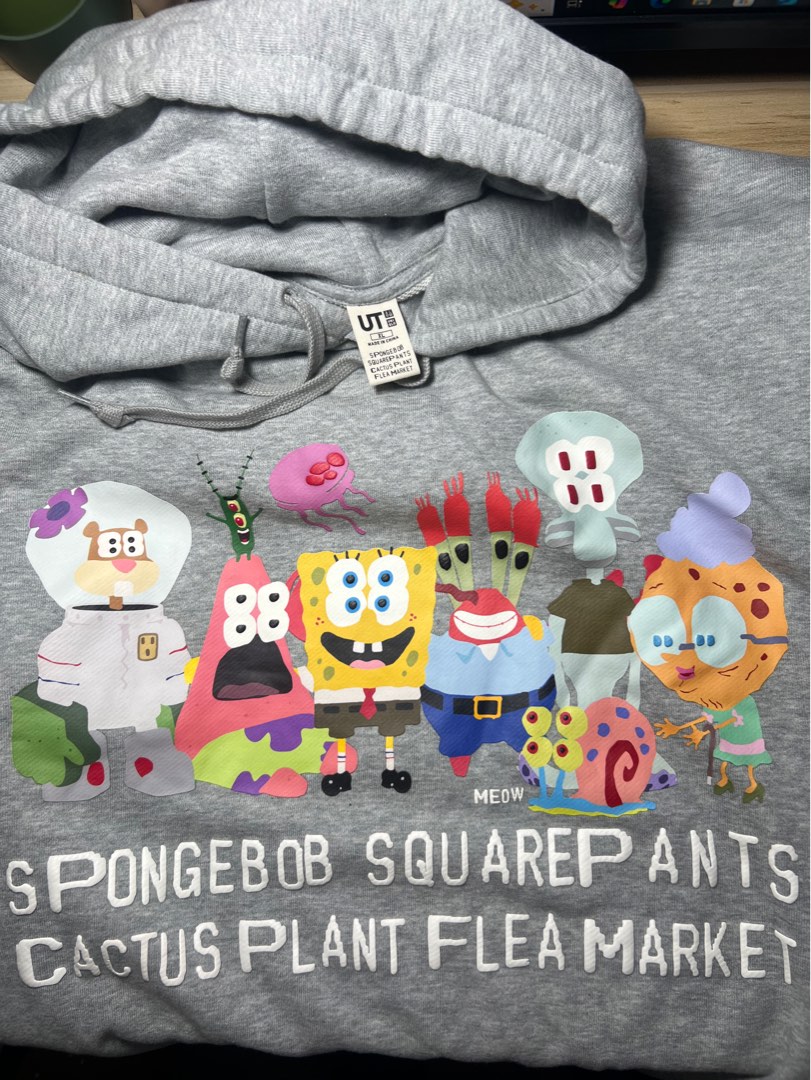 Uniqlo SpongeBob SquarePants Cactus Plant Flea Market Sweat Hoodie, Men ...