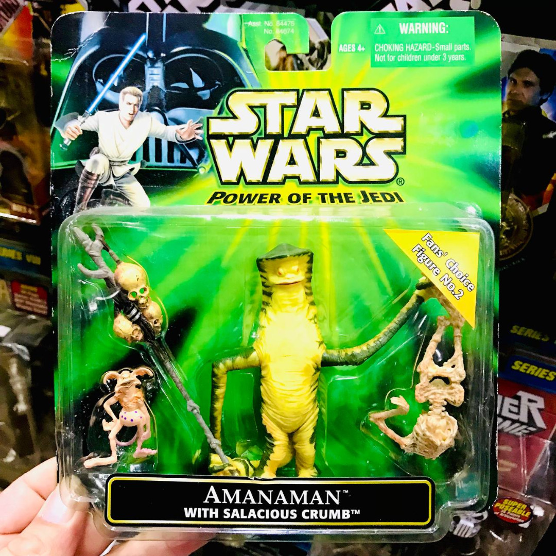STAR WARS 3.75" POWER OF THE JEDI AMANAMAN WITH SALACIOUS CRUMB ...