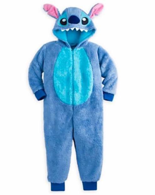 Stitch onesie overall hoddie costume pajama fluffy, Babies & Kids ...