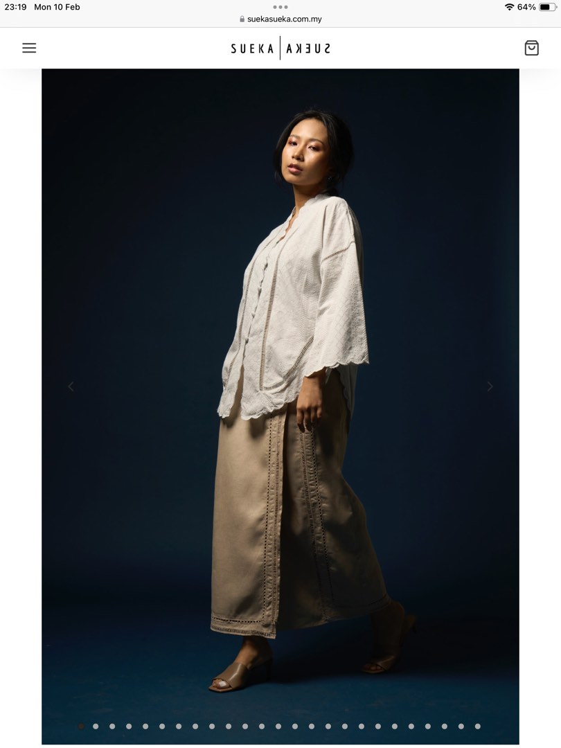 Sueka sueka - loose short embroidery kebaya, Women's Fashion, Tops ...