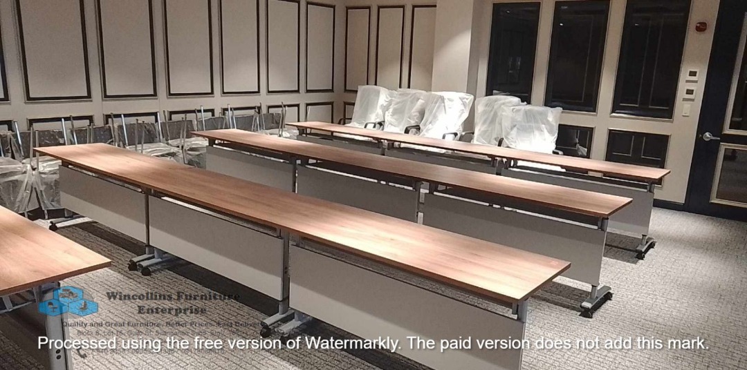 Training Folding Table with Caster Wheels, Furniture & Home Living ...