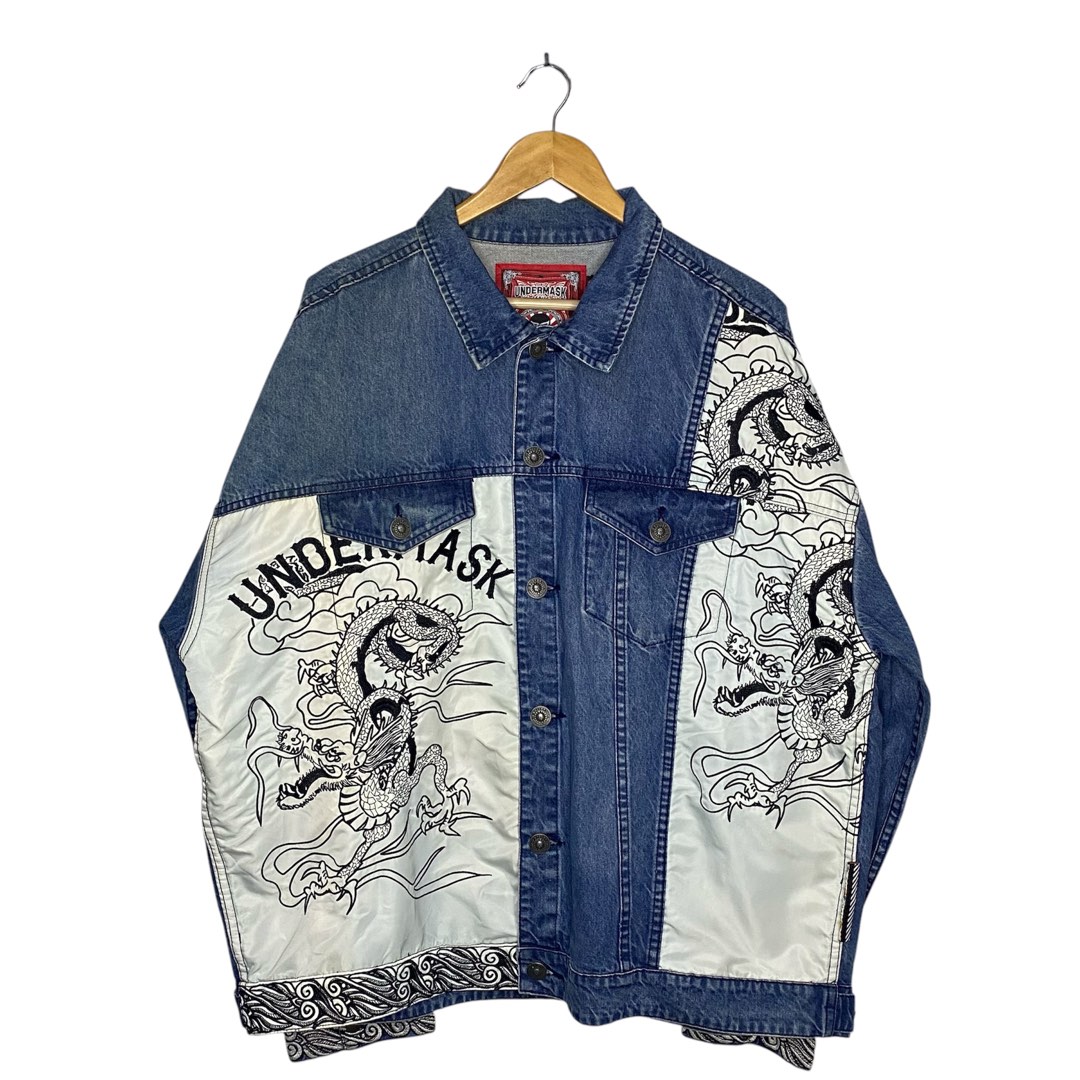 Undermask Embroidered Logo Denim Jacket, Men's Fashion, Coats, Jackets ...