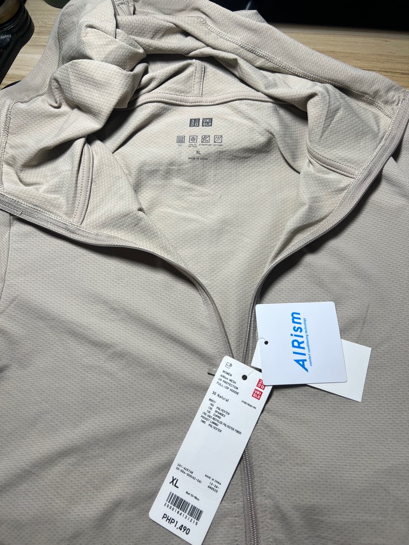 Uniqlo AIRism UV Protection Full-Zip Hoodie, Women's Fashion, Coats ...