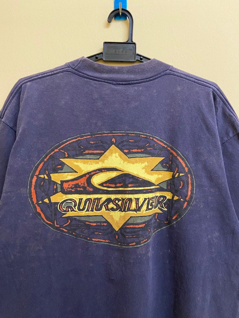 Vintage 90s Quiksilver Big OG Logo Surfing Skateboard Streetwear ...