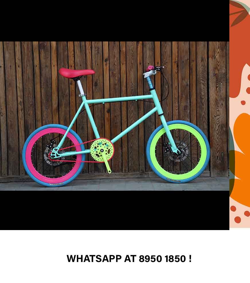 20 Inch 1 Speed MINI VELO [Colorful] Bicycles Fixie Bike Lightweight ...