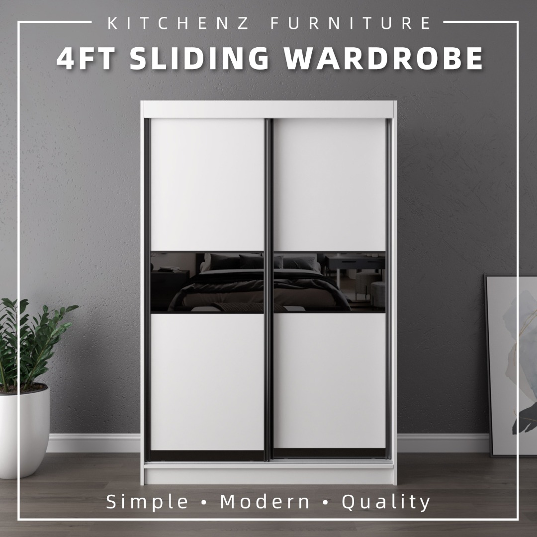 4FTx6FT Sliding Wardrobe Storage Cabinet, Furniture & Home Living ...