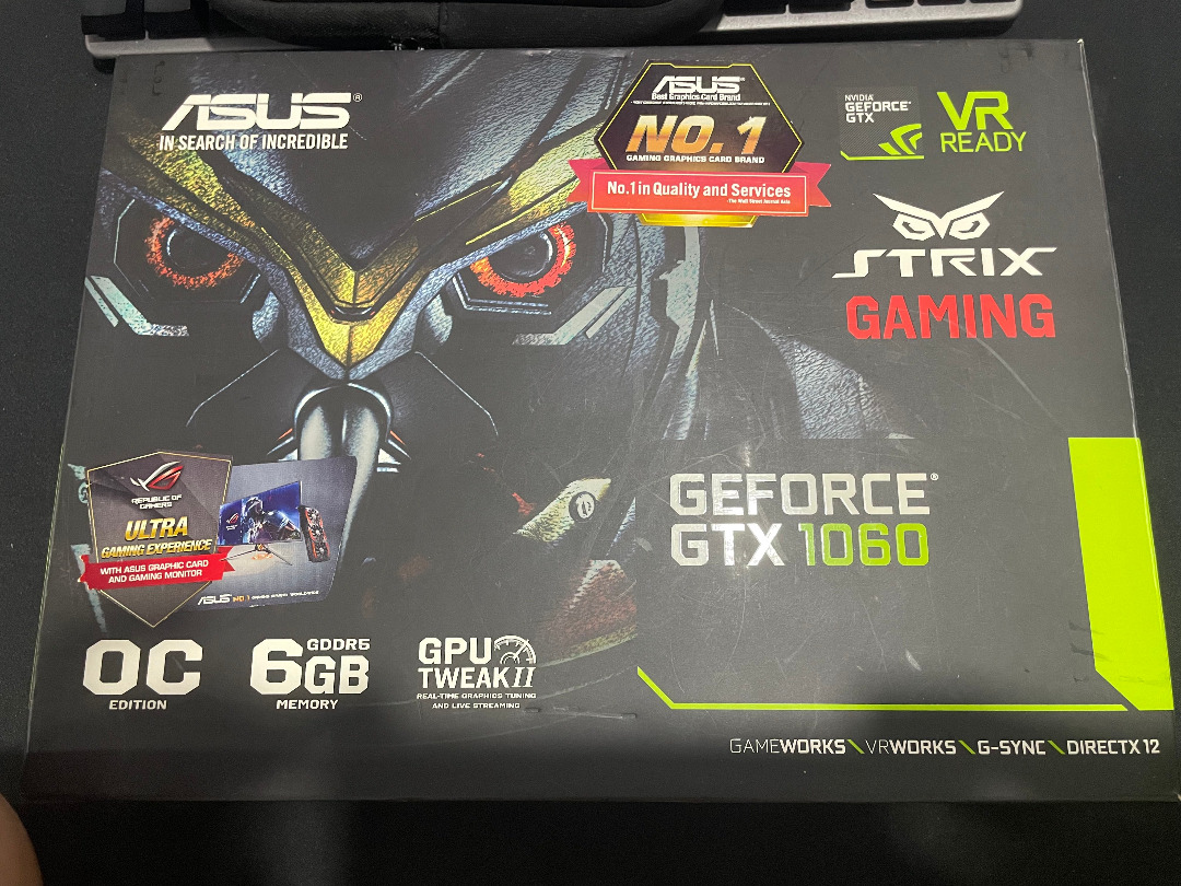ASUS ROG STRIX GTX 1060 DirectCU II OC, Computers & Tech, Parts ...