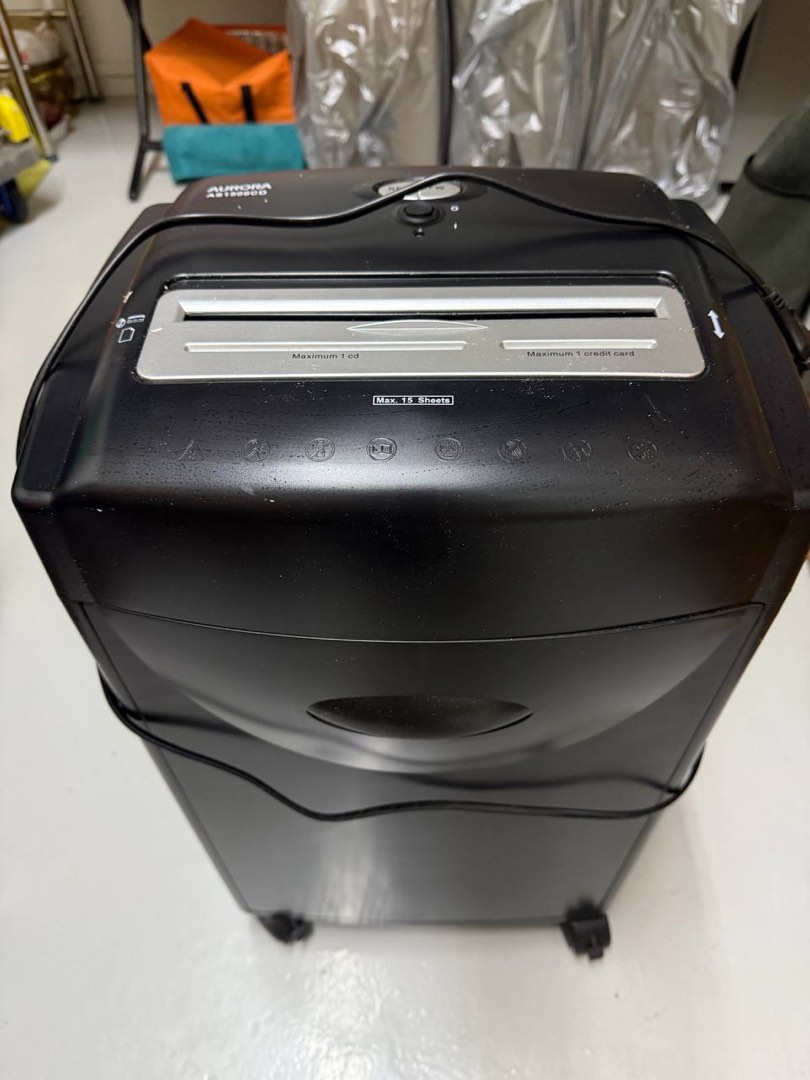 Aurora Office Shredder AS1500CD (Cross Cut 15 Sheets), Computers & Tech ...