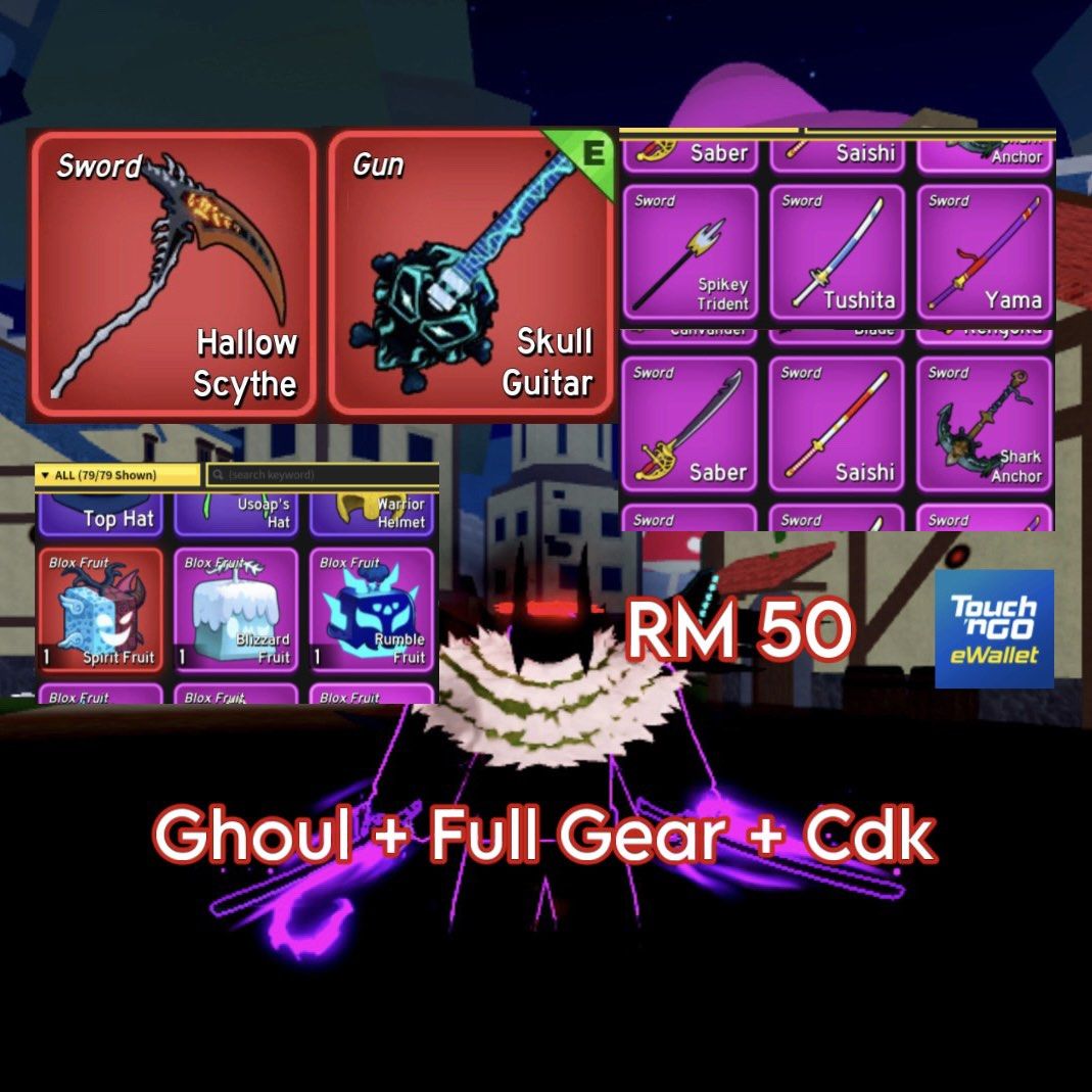 Awakening Ghoul V4 Full Gear + Sanguine Art + Cdk + SG | BloxFruit ...
