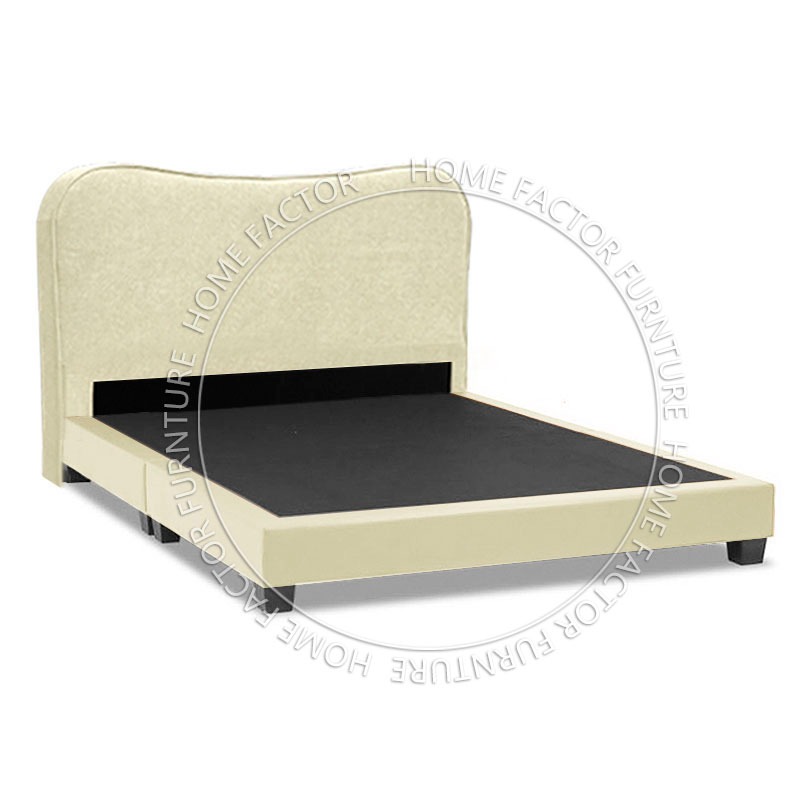 Bed Frame/Wooden Internal Structure/Cushioned Headboard/Foam Padding on ...
