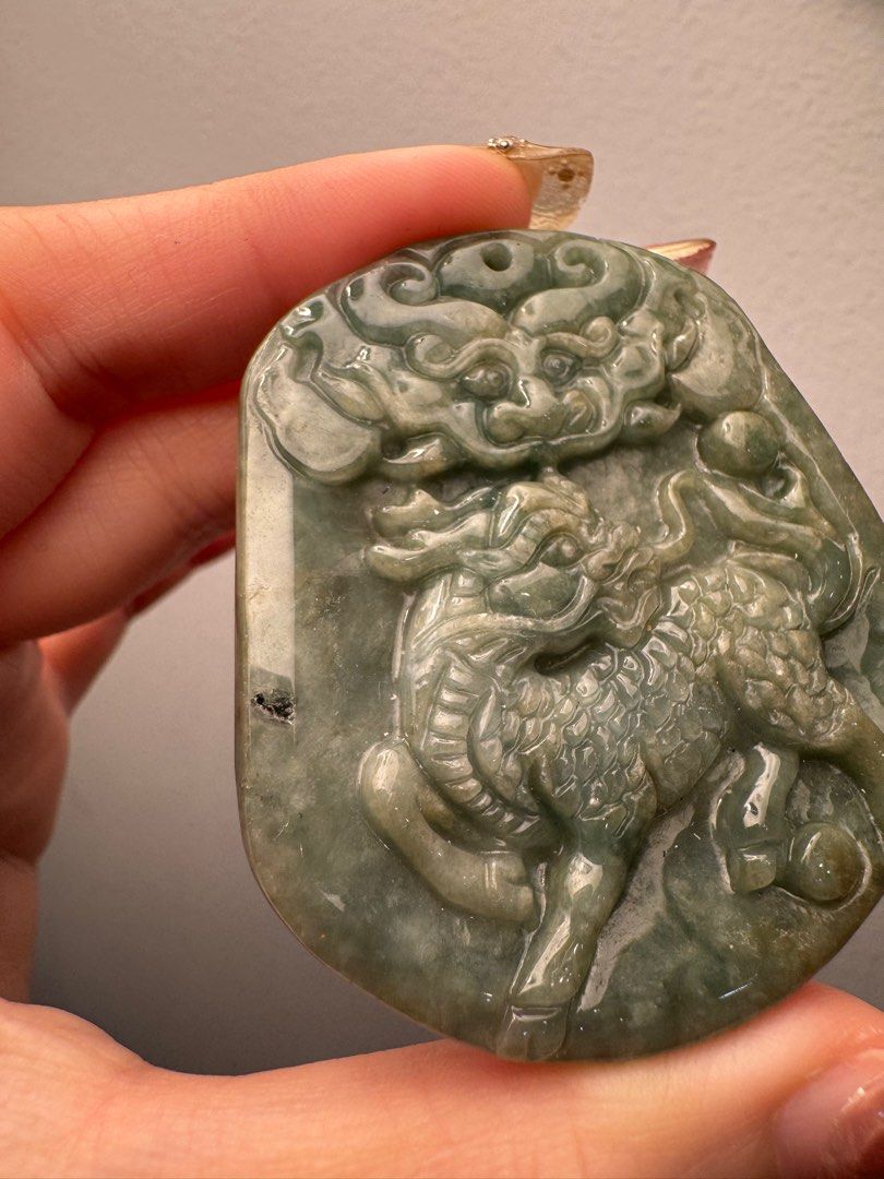 Burmese jade Qilin carving, Hobbies & Toys, Collectibles & Memorabilia ...