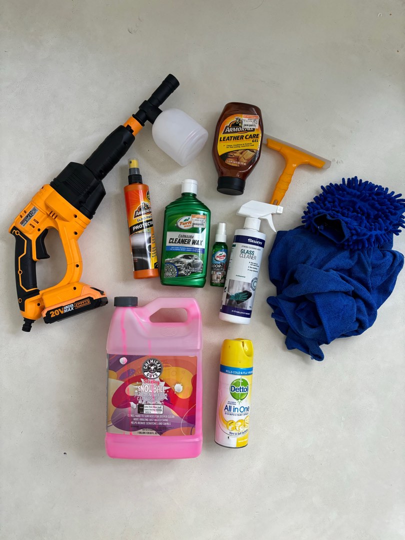 Car Wash Cleaning Essentials, Furniture & Home Living, Cleaning ...