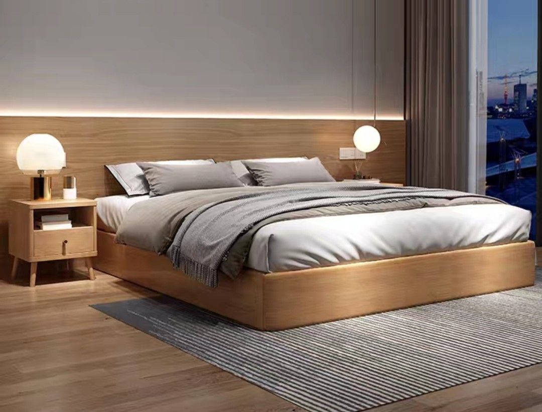 CERIC Headless Bed Frame, Furniture & Home Living, Furniture, Bed ...